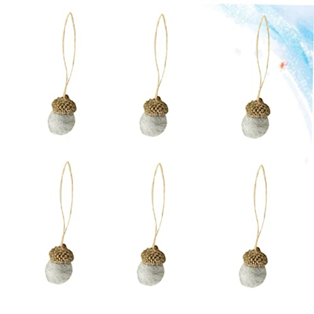 Nativity Ornaments 6 1 Hanging Pinecone Christmas Tree Pine Cone Wool Felt Pendant Wool Felt Ball DIY Charm Pendant Wool Felt Decorations Felt Ball Grey Xmas Hanging Decor