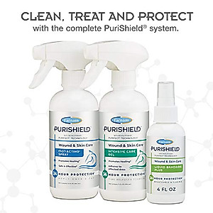 Farnam Purishield Horse Wound Care Fast Acting Spray, Cleans and Treats Wounds on Horses, Dogs, Cats & Livestock, 12 Ounces