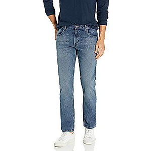 Dickies Men's Regular Straight 5-Pocket Jean, Medium Wash Stretch Indigo, 32Wx34L