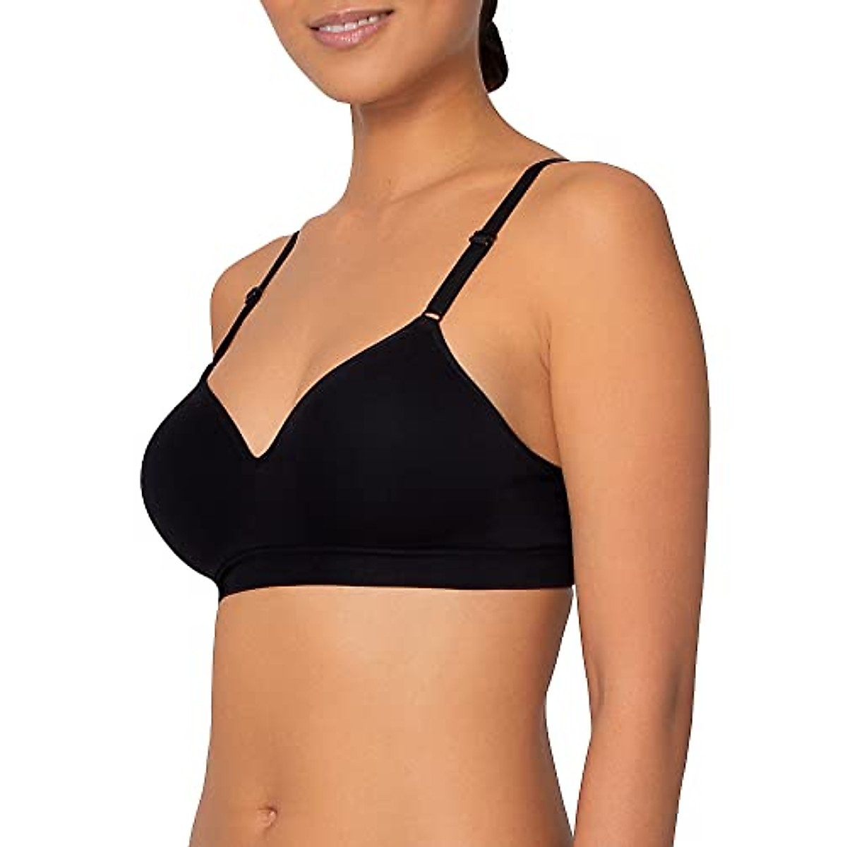 Fruit of the Loom Women's Seamless Wire Free Push-Up Bra, Black Hue/in The Buff 2-Pack, 38B