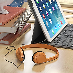 Keewonda Classroom Headphones Bulk 30 Pack, Wired Disposable Kids Headphones for School Teen Computers Laptops Chromebook Mixed Color(No Microphone)