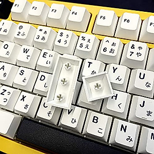Premium PBT Minimalist Black and White Keycaps - Cherry Profile, DYE Sublimation, 129 Keys for Cherry MX Switches Mechanical Keyboards