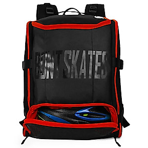 Bont Skates - Multi Sport Skate Backpack Travel Bag - Inline Ice Roller Speed Skating (Red)