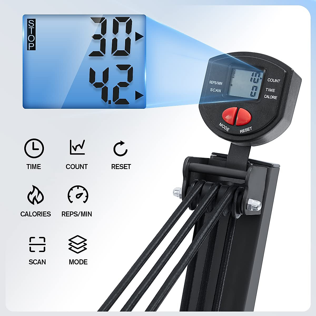 Rowing Machine for Home Use, Rowing Machine Rower for Full Body Exercise Cardio Workout with LCD Monitor & Comfortable Seat Cushion, Quiet & Smooth t-2023 Revolution New Row Machine (Black)