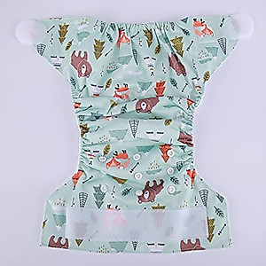 Baby Pocket Cloth Diaper Nappy Hook and Loop (Bears Teepee)