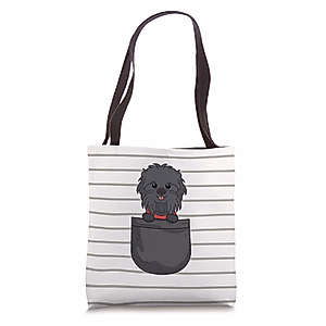 Funny Affenpinscher Dog In Pocket Mom Dad Dog Gift Women Tote Bag