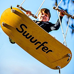 Swurfer Stand Up Tree Swing, Swingset Outdoor Play with Adjustable Handles For Kids, Durable, Weatherproof, Easy Installation, 200lbs, Ages 6 and Up