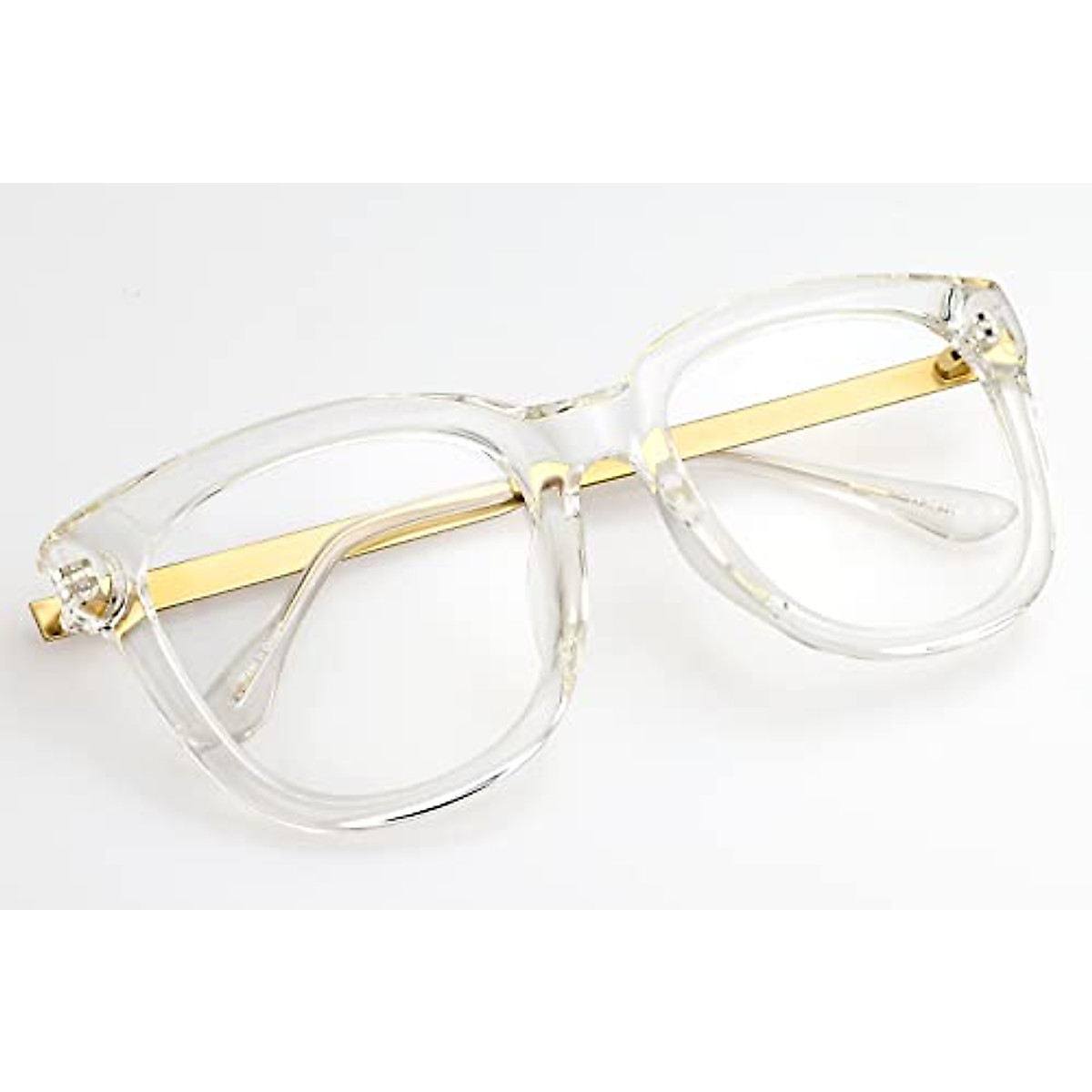 ZENNI Blue Light Blocking Glasses for Women Clear Square Frame Relieve Digital Screen Eye Strain Mixed Materials Light Eyewear