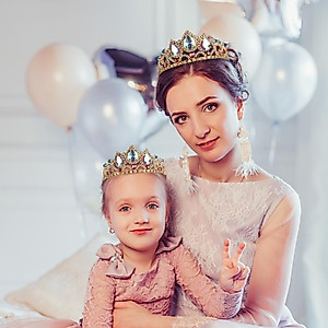 FUNLMO Rapunzel Crown Princess Crown Tangled Crown Rapunzel Tiara Rapunzel Costume Accessories for Women Halloween Cosplay Bridal Wedding Prom Birthday Gifts