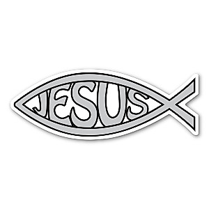 Silver Jesus Fish Magnet by Magnet America is 2.625" x 7" Made for Vehicles and Refrigerators
