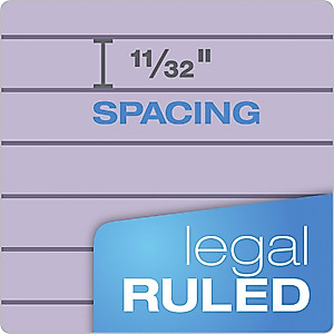 TOPS Prism Writing Pads, 8-1/2" x 11-3/4", Legal Rule, Orchid, Perforated, 50 Sheets, 12 Pack (63140)