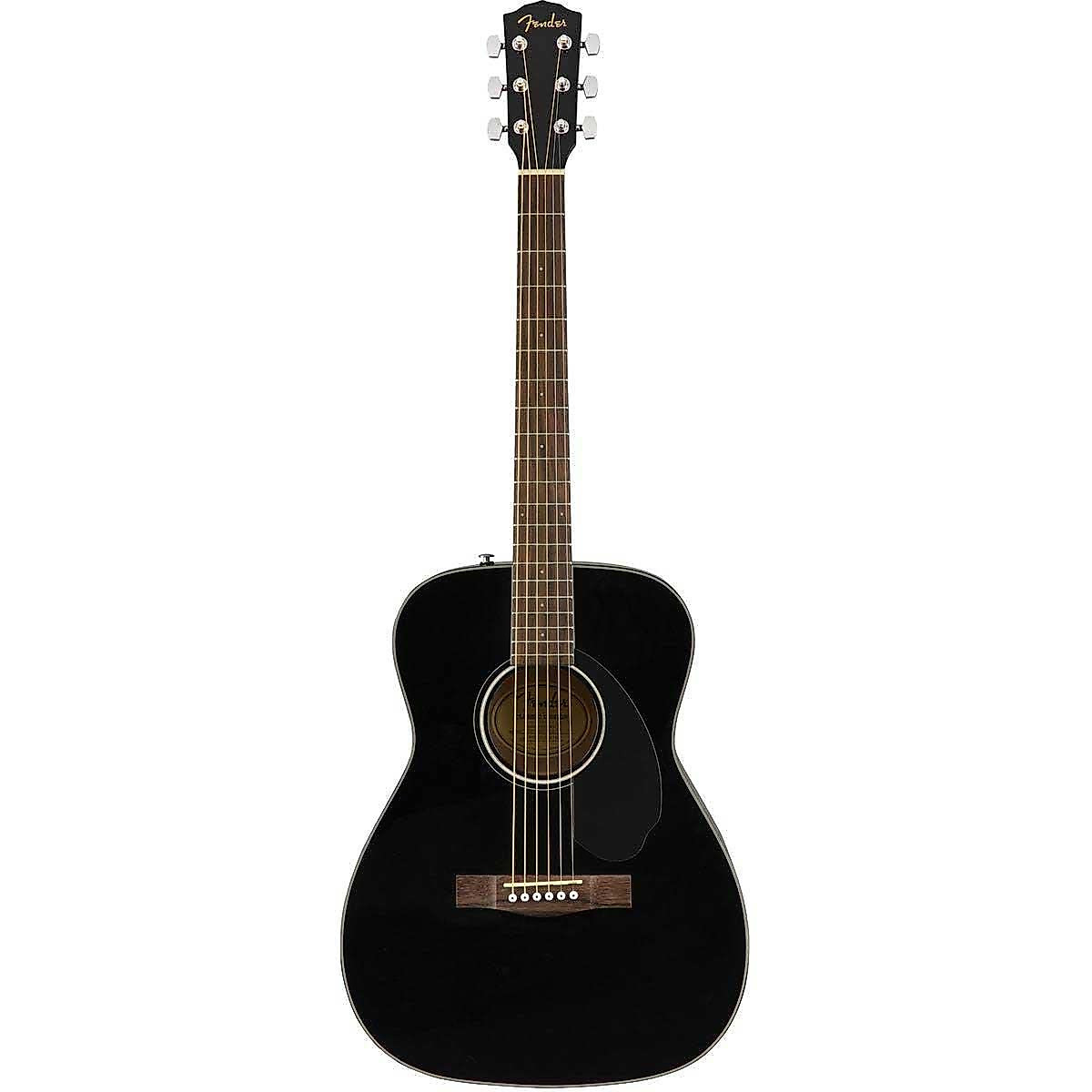 Fender CC-60s Concert V2 Pack Acoustic Guitar, with 2-Year Warranty, Black, with Gig Bag and Accessories