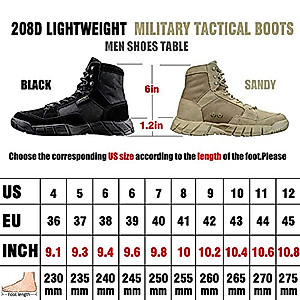 ANTARCTICA Men's Lightweight Military Boots 6 Inches Tactical Boots for Hiking,Hunting,Desert,Combat