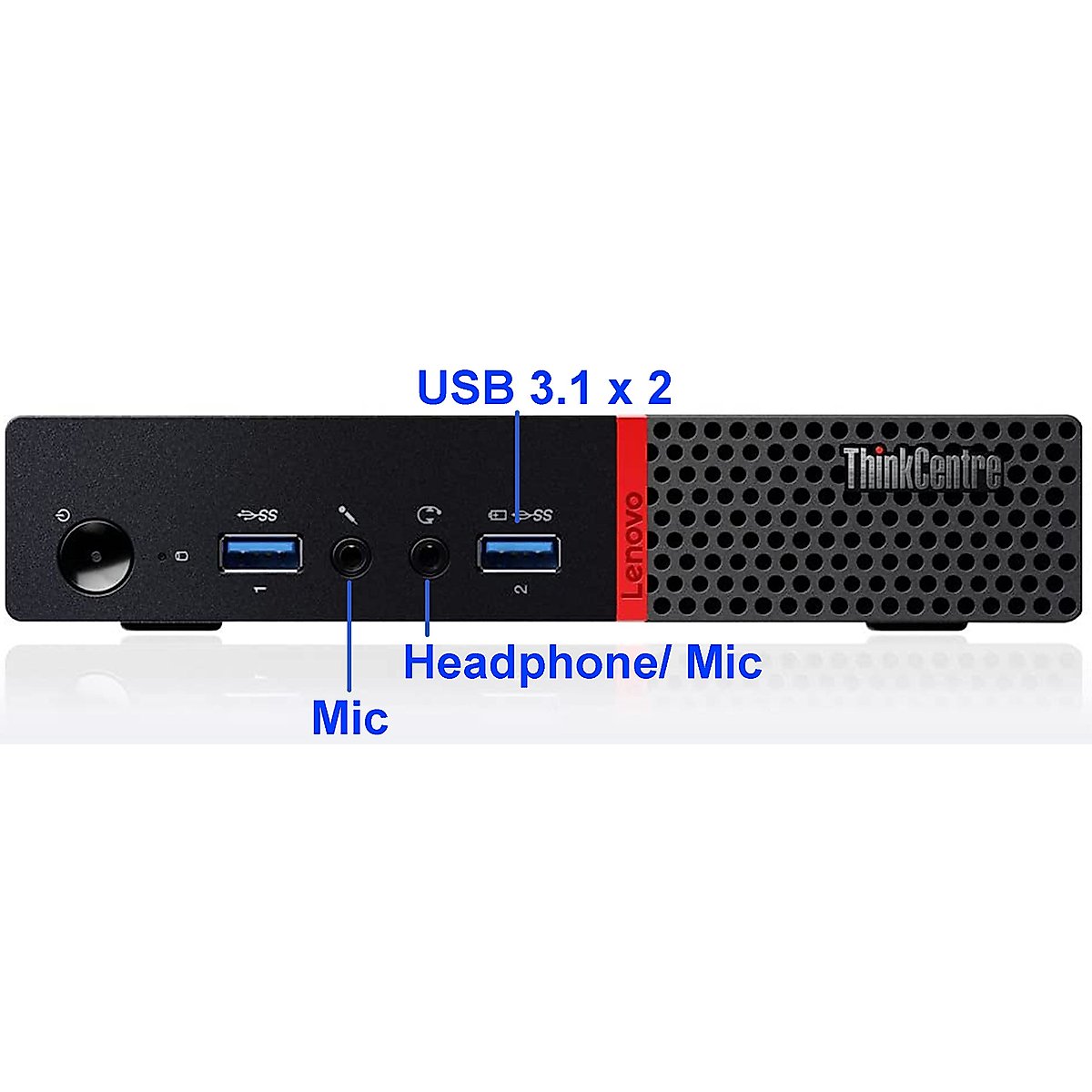 Lenovo ThinkCentre M700 Tiny Desktop Computer, Intel Core i5-6500T Upto 3.1GHz, 32GB RAM, 256GB SSD, 4K 3-Monitor Support DisplayPort, VGA, HDMI, AC Wi-Fi, Bluetooth - Windows 10 Pro (Renewed)