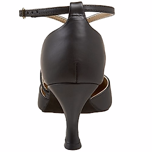 Capezio Women's X-Strap Pump, Black, 8.5 M US