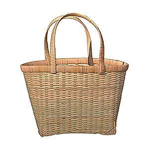 Cabilock Toy Containers Rattan Woven Flower Basket with Handle Picnic Sundries Storage Basket Gift Storge Basket Woven Hanging Wall Mounted Basket Rustic Home Décor Snack Gift Baskets