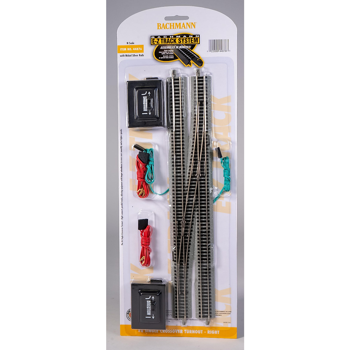 Bachmann Industries E-Z Track 6 Single Crossover Turnout - Right (1/card) N Scale