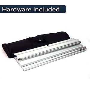 BannerBuzz Floor Standing Sneeze Guard - Full Tarp with Steppy Retractable Stand Isolation Barrier - Clear Film Protective Shield for Cafes, Retail Stores, Cashier, Receptionist (4' x 6.5')