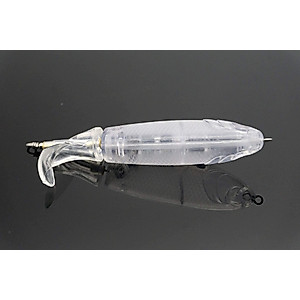 Free Eye 5pcs Unpainted Plopper Bait Fishing unpainted Lure Body 105mm 14.57g Clear Hard Blank Lures PL2