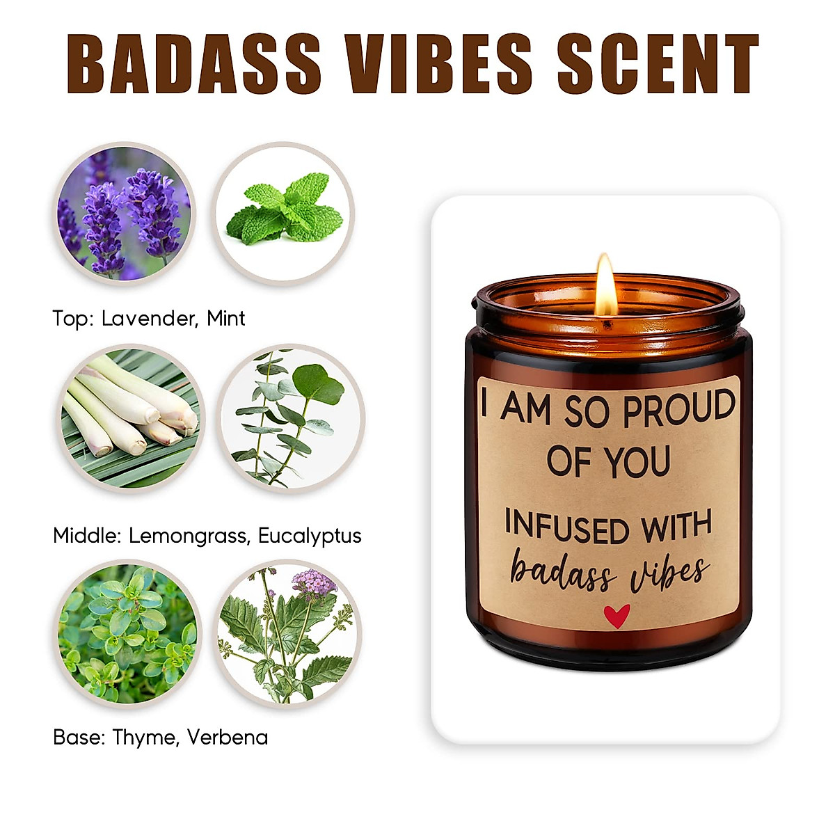 Fairy's Gift Scented Candles - Proud of You Gifts for Her, Him, Graduation Gifts, Congratulations Gifts for Women, Men - Job Promotion Gifts, Divorce Gifts, Badass Women Gifts for Friend, BFF, Bestie