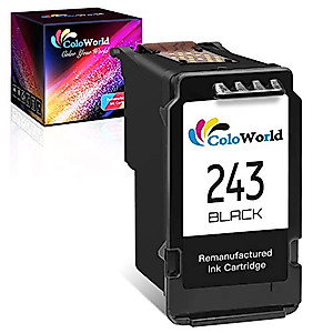 ColoWorld Remanufactured Ink Cartridge Replacement for Canon PG-243 PG-245XL 245XL for Pixma MX492 MX490 TR4520 MG2522 MG2922 MG2520 MG2920 MG3022 MG2420 iP2820 TS202 TS3122 MG3029 Printer (1 Black)