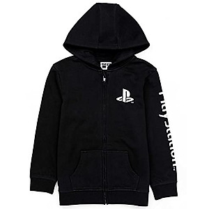 PlayStation Kids Hoodie Zip Up Boys Games Logo Black Jumper Jacket 13-14 Years