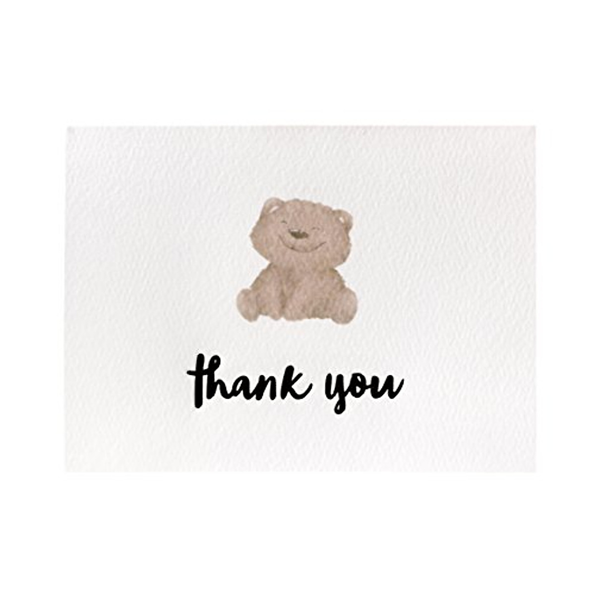 Cute Woodland Animal Thank You Cards and Gray Self Seal Envelopes 36 Pack - Opie's Paper Company