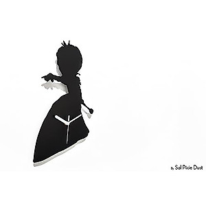 Red Queen Silhouette Wall Clock - Off with Their Heads - Wonderland - Queen of Hearts - Alice's Adventures - Alice Room Decoration