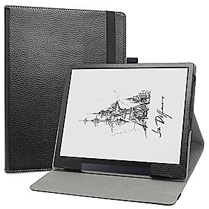 LiuShan Compatible with BOOX Tab Ultra case,BOOX Tab Ultra C Pro case,PU Leather Slim Folding Stand Cover for 10.3" BOOX Tab Ultra/BOOX Tab Ultra C Pro/BOOX Tab Ultra C ePaper Tablet,Black