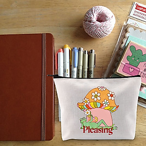 BLUPARK Singer Inspired Makeup Bag Singer Fan Gift Funny Music Gift Album Gift Singer Zipper Pouch Bag (Frog and mushroom)