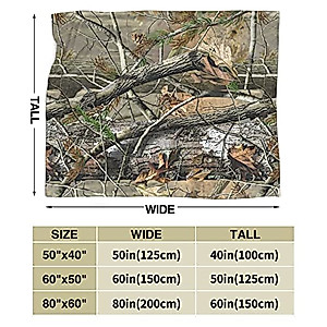 Throw Blankets Camo Super Soft Cozy Warm Plush Fluffy Blanket Lightweight Fuzzy Fleece Flannel for Couch Bed Sofa for Kids Adults Size 50"x60"
