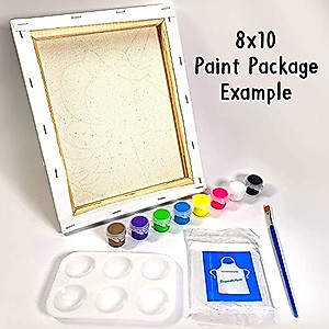 Indigo Art Studio Pre Drawn Canvas Paint Kit for Adults Couples | 2 PACK Bundle | King Queen Love Sneakers | DIY Birthday Gift & Sip and Paint With Twist Party Favor (8x10 Inches)