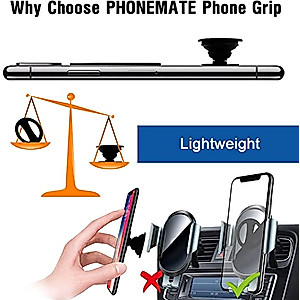 Phone Ring Silicone Grip, Phone Loop Grip, Phone Strap, Finger Ring Holder, Phone Accessories Grip, 2 Pack (White and Black)