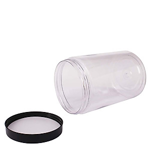 zmybcpack 8 Pack 25 oz Plastic Jars With Lids, Extra Labels, 1 Pen, Clear PET Seal Jar for Food Storage,Wide Opening Storage jar For Dry Food, Peanut, Powder, Kitchen & Craft Storage