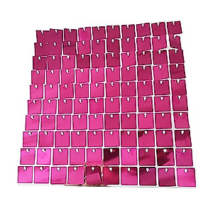 Shimmer Wall Backdrop, 50 Pcs Wedding Shimmer Wall Backdrop Glitter Square Plate Sequin Panel Background for Christmas Birthday Party Home Decoration (Color : Matt Gold, Size : Small)