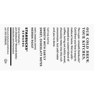 Starbucks Cold Brew Coffee — Signature Black — Single-Serve Concentrate Pods — 1 box (6 capsules)