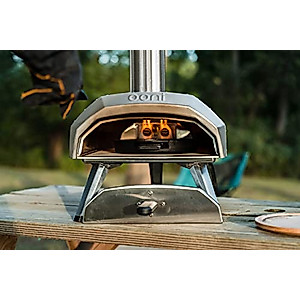 Ooni Karu 12 Multi-Fuel Outdoor Pizza Oven + Ooni 12" Perforated Pizza Peel + Ooni Karu 12 Carry Cover + Propane Gas Burner Bundle - Ideal for Any Outdoor Kitchen