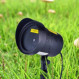 O'Black Outdoor Motion Laser Lights Projector (Green & red Stars) for Party As Seen on TV, Star Pattern Beam Holiday Lighting House Wall Bar KaraOK Wedding Birthday Valentines Party