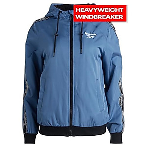 Reebok Women's Jacket - Weather Resistant Fleece Lined Windbreaker Jackets for Women – Cozy Zip Up Hoodie Jacket (S-XL), Size Small, Hoops Blue