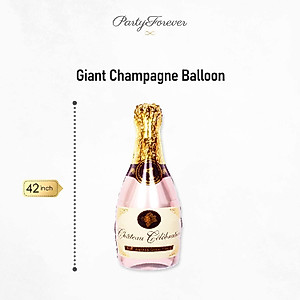 PartyForever Bachelorette Party Balloons Set with Rose Gold 16" Letters and Ring Balloon - Bachelorette Party Decorations Kit - Hen Party Supplies Bridal Shower Decorations