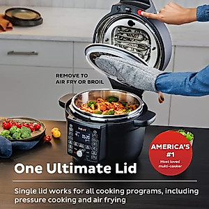 Instant Pot Duo Crisp Ultimate Lid, 13-in-1 Air Fryer and Pressure Cooker Combo, Sauté, Slow Cook, Bake, Steam, Warm, Roast, Dehydrate, Sous Vide, & Proof, App With Over 800 Recipes, 6.5 Quart