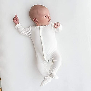 KYTE BABY Unisex Footie, Rayon Made From Bamboo- Snap Closure (0-3 Months, Cloud)