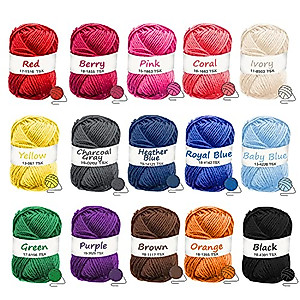 73 Piece Crochet Kit for Beginners Adults and Kids, Premium Crochet Set with 21 Crochet Hooks Set and 1500 Yards of Yarn for Crocheting Kit, Canvas Tote Bag and Lots More - Beginner Crochet Kit