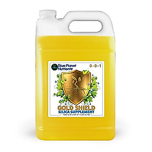 Gold Shield Silica Supplement for Plants (1 Gal/128 oz) Ultra Concentrated | Makes UP to 3,700 GALLONS | for All Plants & Gardens | Strengthen Plants | Blue Planet Nutrients