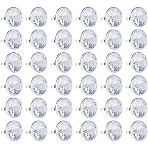BLUE PANDA 36 Pack Plastic Diamond Rings for Bridal Shower Game, Bulk Set for Bachelorette Party Favors (1 x 1.5 In)