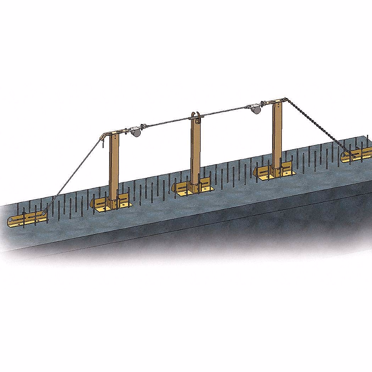 Miller Temporary Horizontal Lifeline - SGC/180FT