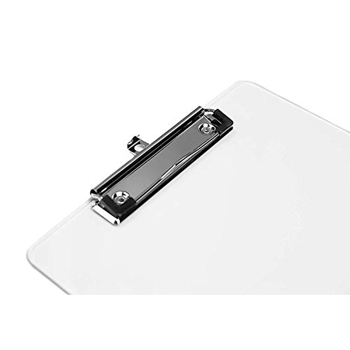 Plastic Clipboards (Set of 6) Transparent Clipboard (Clear) Strong 12.5 x 9 Inch | Holds 100 Sheets! Acrylic Clipboards with Low Profile Clip | Cute Clip Boards Board Clips