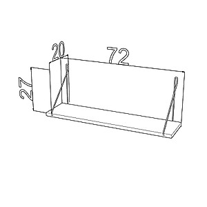 HT Design Palmer Floating Wall Decor Wall Mounted Rustic Decorative Hanging Metal Bracket Single Shelf for Books, Black