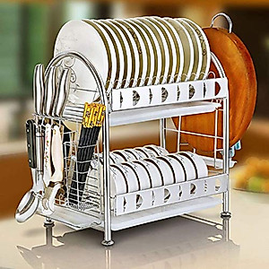 SDGH Stainless Steel Dish Rack - Kitchen Rack Storage Rack Sink Drying Dish Rack