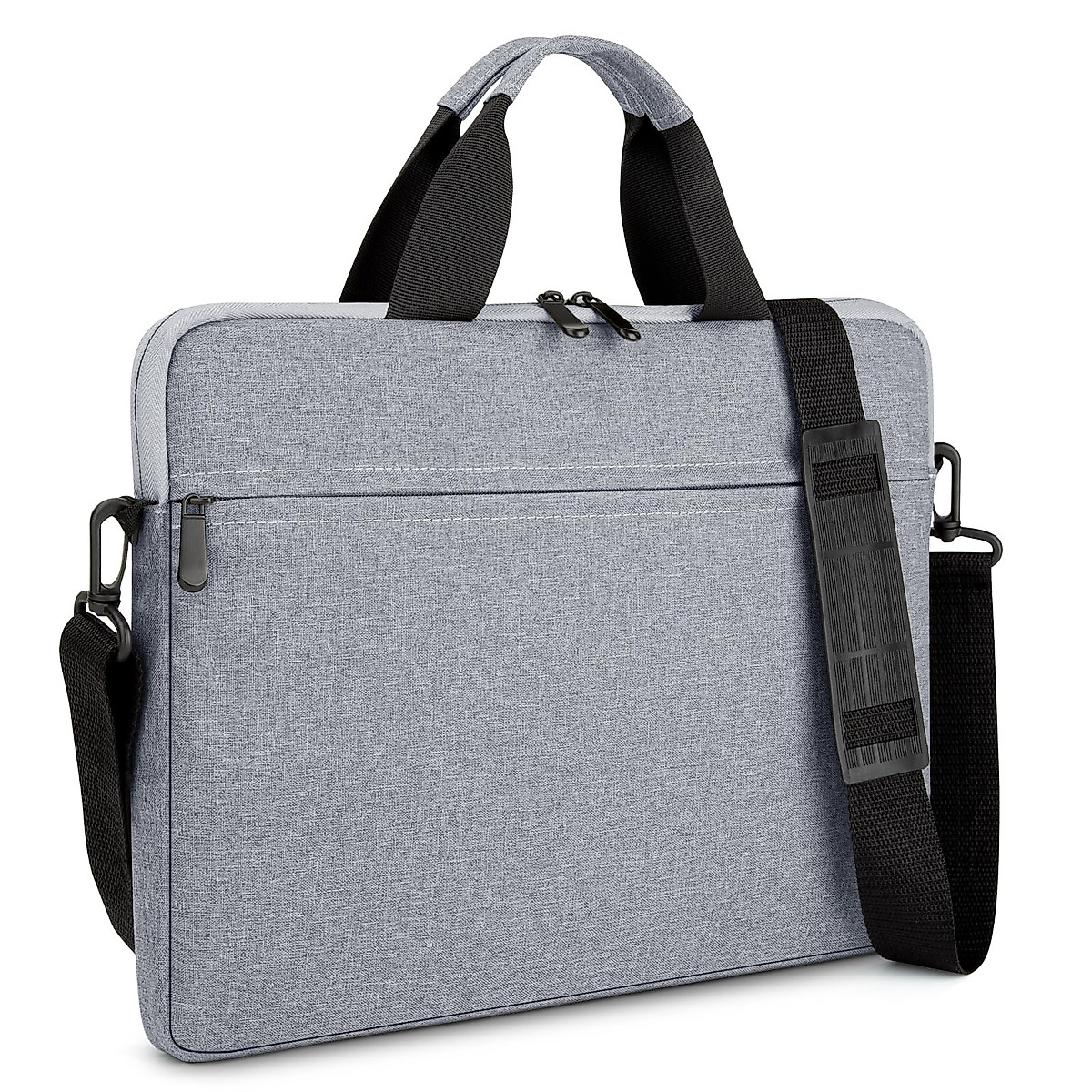 MicaYoung 14-15 Inch Laptop Shoulder Messenger Bag Carrying Case Briefcase Slim Protective Computer Sleeve with Handle Strap Pocket for MacBook Acer ASUS HP Surface Dell Chromebook, Gray